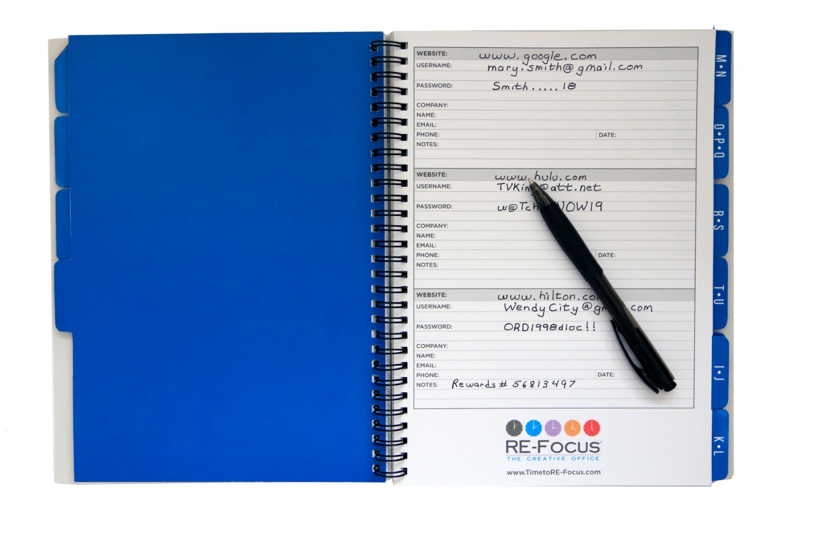 RE-Focus, The Creative Office Pink Password Book | eBay