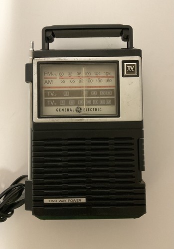 Vintage GE General Electric AM/FM/TV Audio Portable Radio, Model # 7 ...