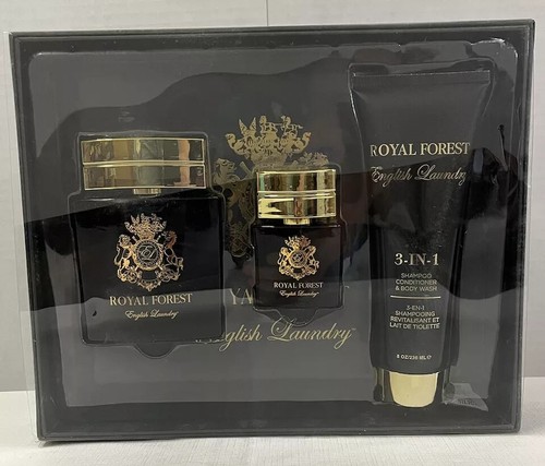NEW ENGLISH LAUNDRY Royal Forest EDP Mens Cologne (3 Piece) Gift Set ...
