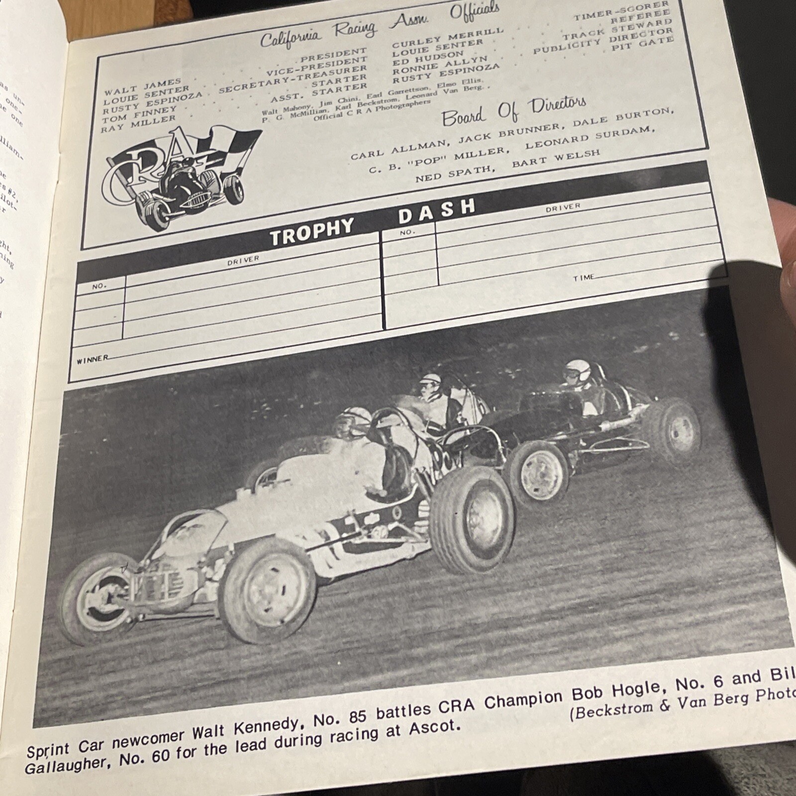 1960s Sprint Car Races Program, California Racing Association | eBay