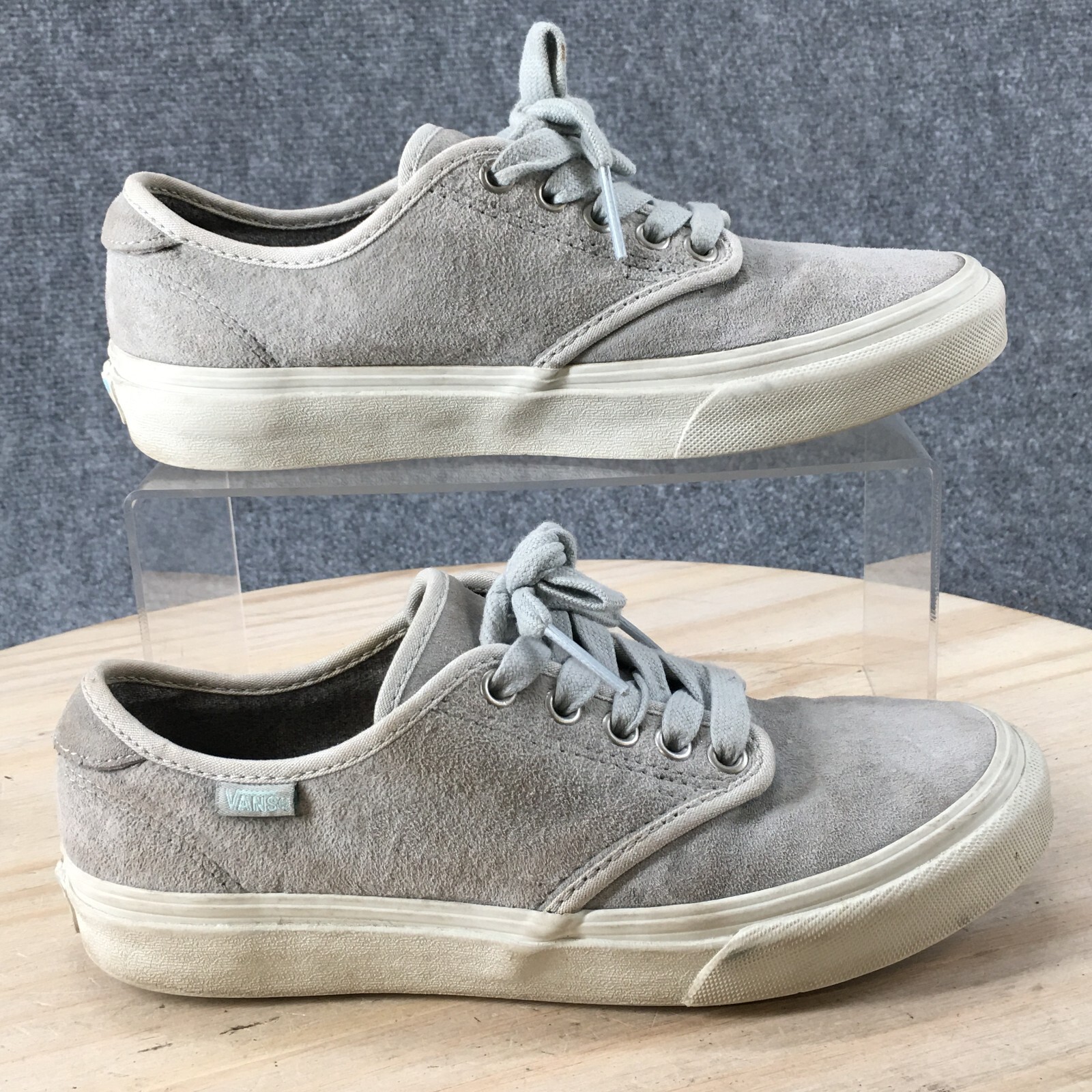 Vans Shoes Womens 6.5 Off The Wall Lace Up Low Snakers 721356 Gray ...