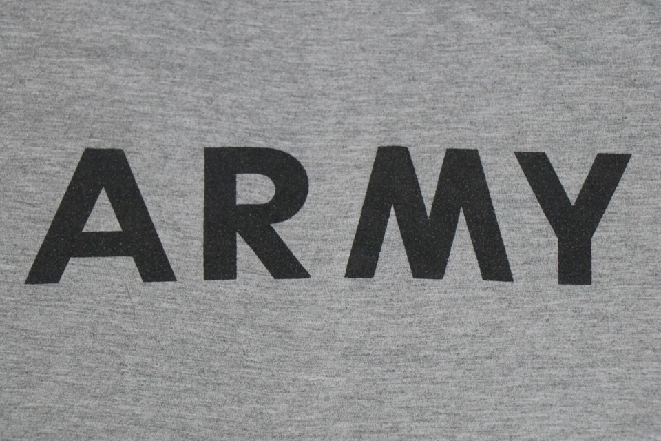 US Military IPFU Short Sleeve Shirt Army Grey Heathered PT Fitness ...