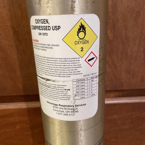 Medical Oxygen Tanks Size E, 680L (Empty) UN1072 | eBay