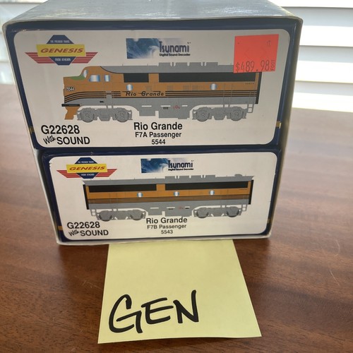 HO scale Genesis 22628 with sound Rio Grande F-7A/F7B set passenger ...