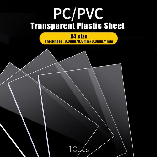 10 A4 Acetate Sheets Transparent Clear PVC OHP Acetate Film Protection ...
