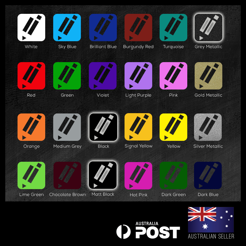 Bulk Pack Custom Tyres Business Name Phone Number Decals Stickers 145mm ...