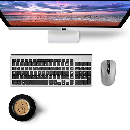 Compact Full Size Wireless Computer Keyboard and Mouse Combo Set 2.4G ...