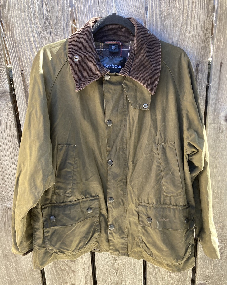 Men's Barbour Waxed Jacket Green Bedale Solid NO SIZE TAG Men's Barbour Waxed Jacket Green Bedale Solid NO SIZE TAG
