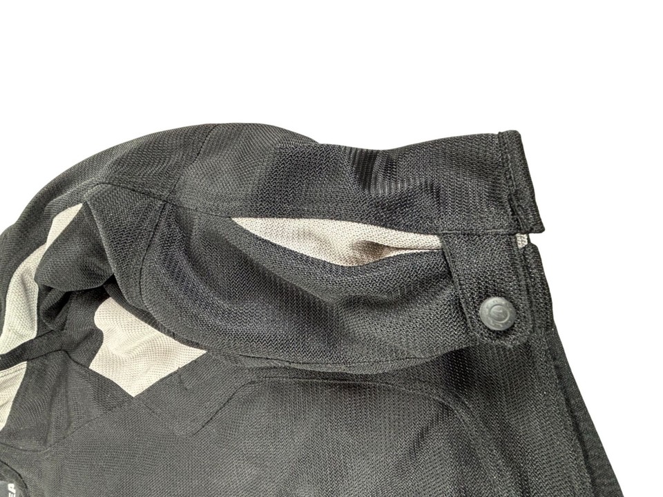 Firstgear Hypertex Padded Motorcycle Jacket Mens LG Black & Gray ...