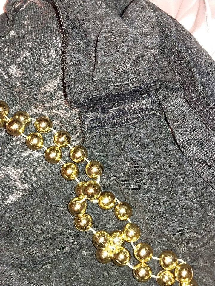 VTG SILKY NYLON LACE OBG GIRDLE ALL IN ONE UW SEMI SHEER NIP TUCK ...
