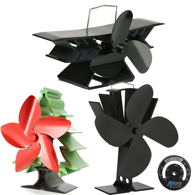 Heat Powered Wood Log Burning Mini Stove Top Fan 4, 3 & 5 Blade Design ...