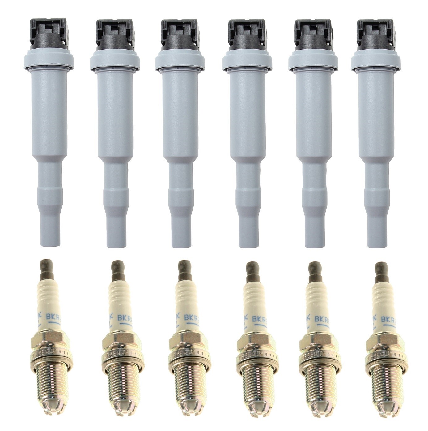 Set of 6 Bosch Ignition Coils & 6 NGK Spark Plugs For BMW E39 E46 E53 ...