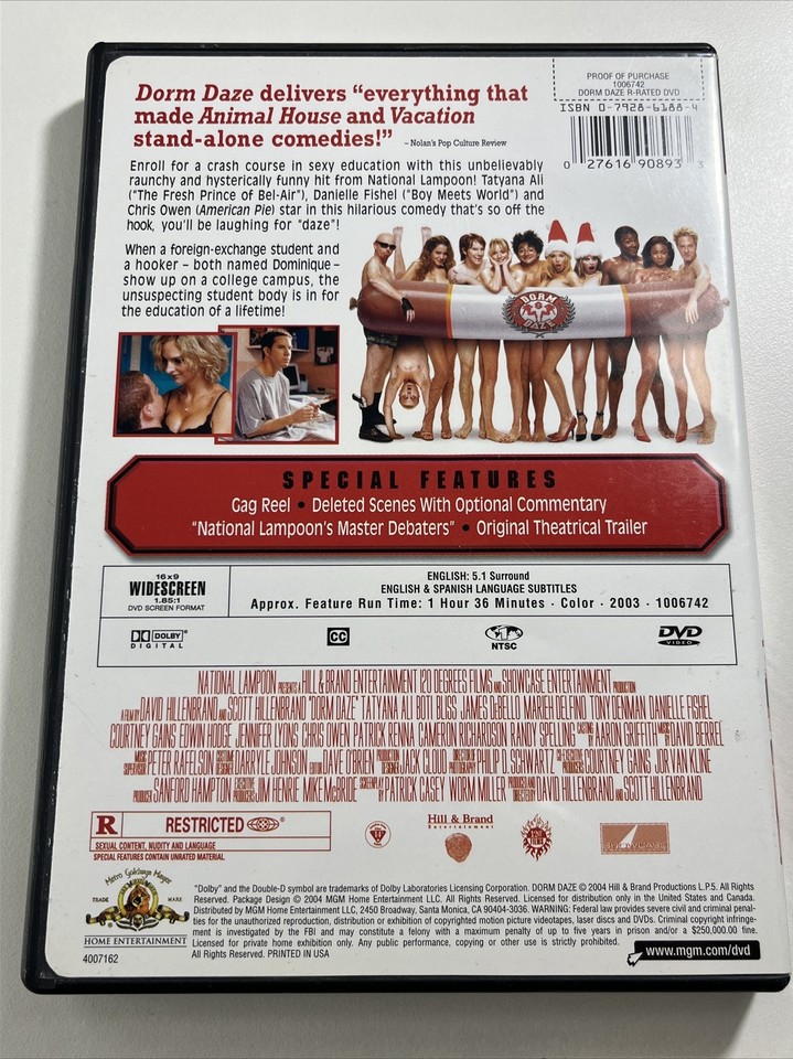Dorm Daze (DVD, 2009, Rated Version) 27616908933| eBay