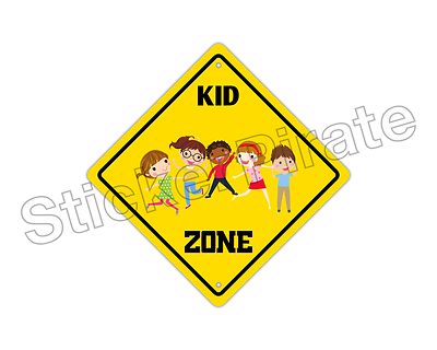 *Aluminum* Kid Zone Funny Metal Novelty Sign 12"x12" | eBay