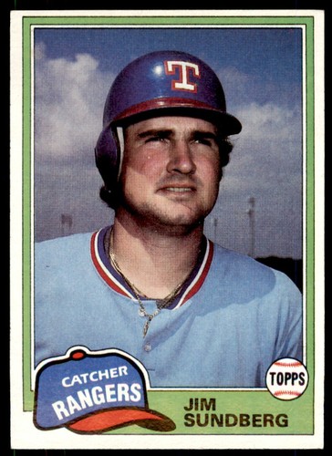 1981 TOPPS JIM SUNDBERG . TEXAS RANGERS #95 | eBay