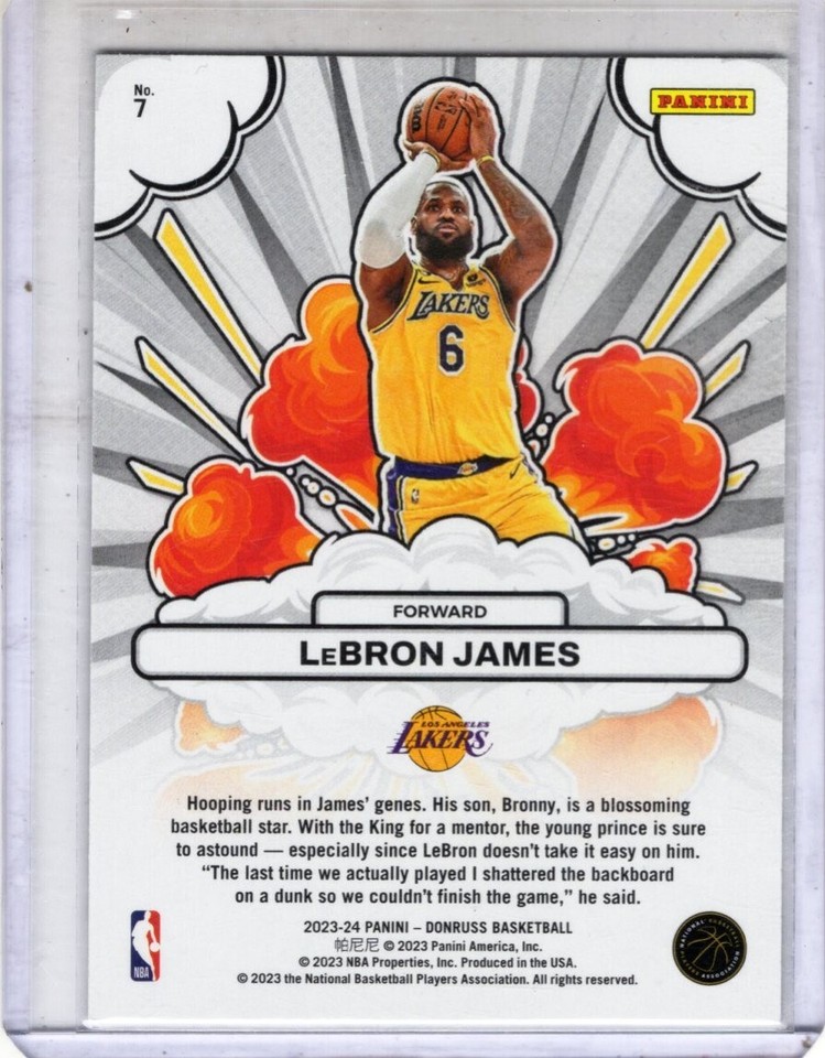 2023-24 Panini Donruss Bomb Squad LeBron James #7 Los Angeles Lakers | eBay