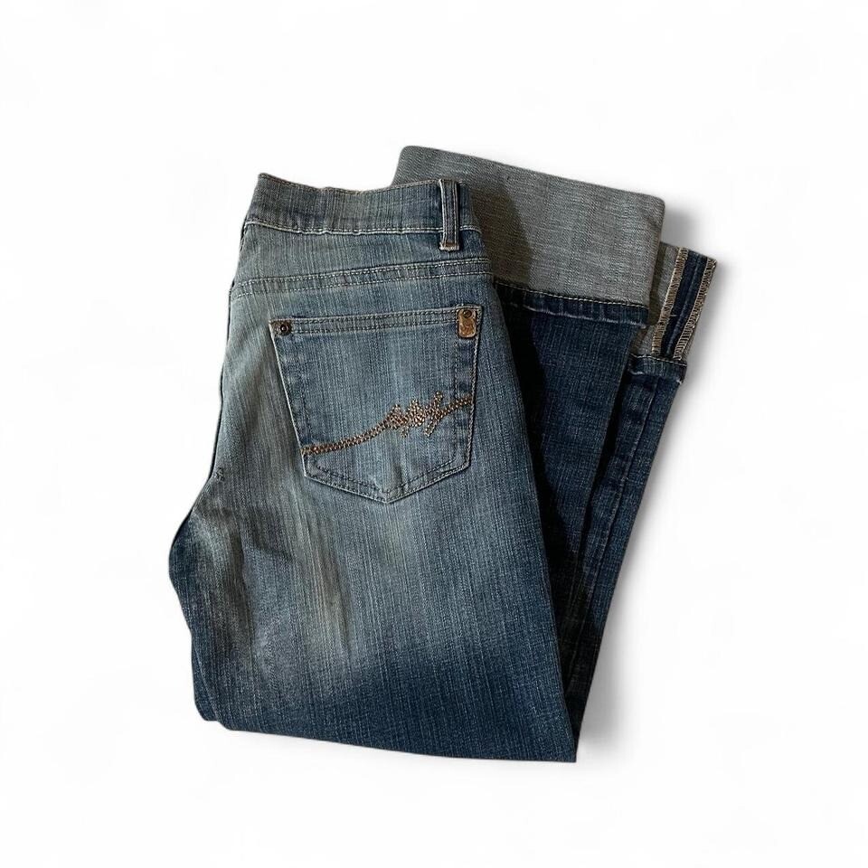 Southpole Jeans Capri Cuffed Embellished Pockets Denim Blue Size 3 | eBay