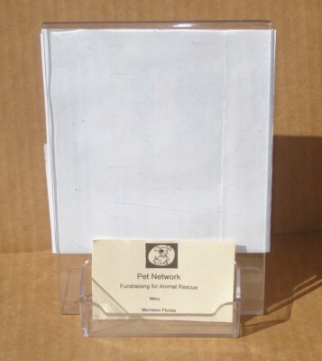 Business Card Brochure Flyer Holder Clear Acrylic Standing Counter ...