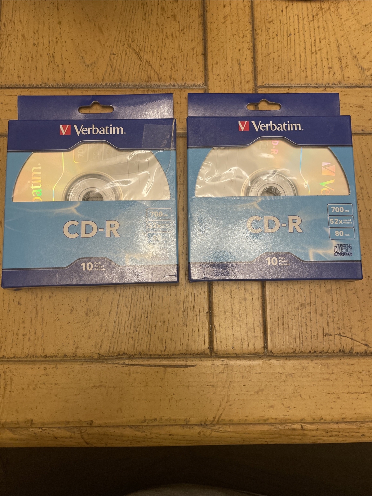 CD-R Recordable Disc, 700 Mb , 52x, Silver, 10/Pack 80 Mins Ea Lot Of 2 ...