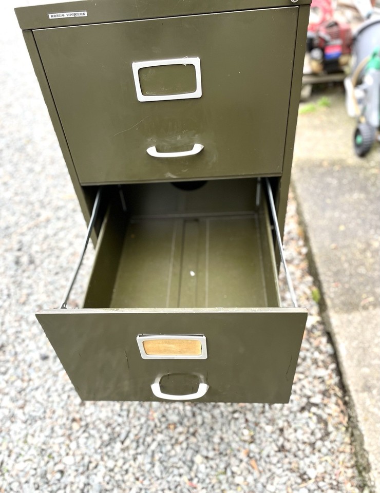 Vintage Roneo Vickers 3 Drawer Filing Cabinet | eBay UK