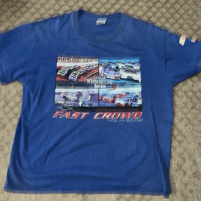 VTG 2002 Nascar Winston Cup Series Fast Crowd Tour Graphic T-Shirt Size Large | eBay