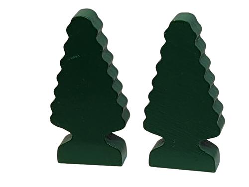 2x Thomas & Friends Wooden Railway Green Pine Evergreen Trees, ~3", Fir ...