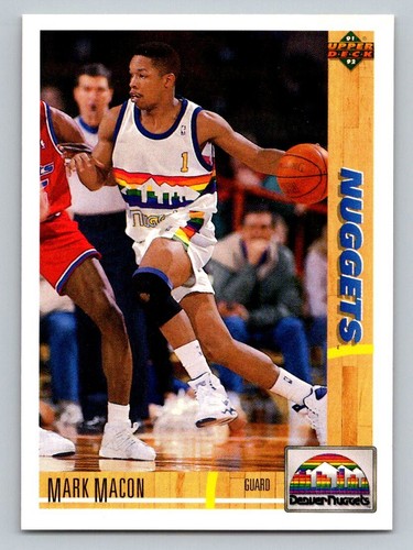 1991 Upper Deck RC #489 Mark Macon Denver Nuggets Rookie | eBay