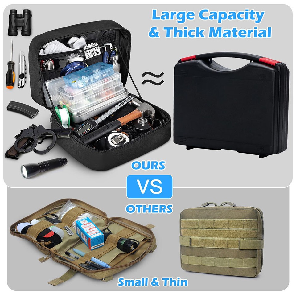 Tactical Molle Admin Pouch Utility Belt Military Tool Bag Large EDC ...