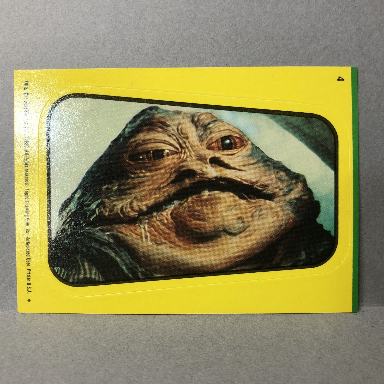 1983 Topps Return of the Jedi Sticker #4 Jabba The Hutt Yellow | eBay