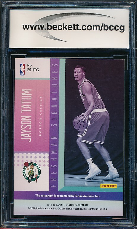 JAYSON TATUM 2017-18 PANINI STATUS FRESHMAN SIGNATURES AUTOGRAPH ROOKIE ...