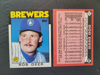 ROB DEER ROOKIE CARDS Your Pick 1986 Topps Traded #31T 1987 Topps #547 ...