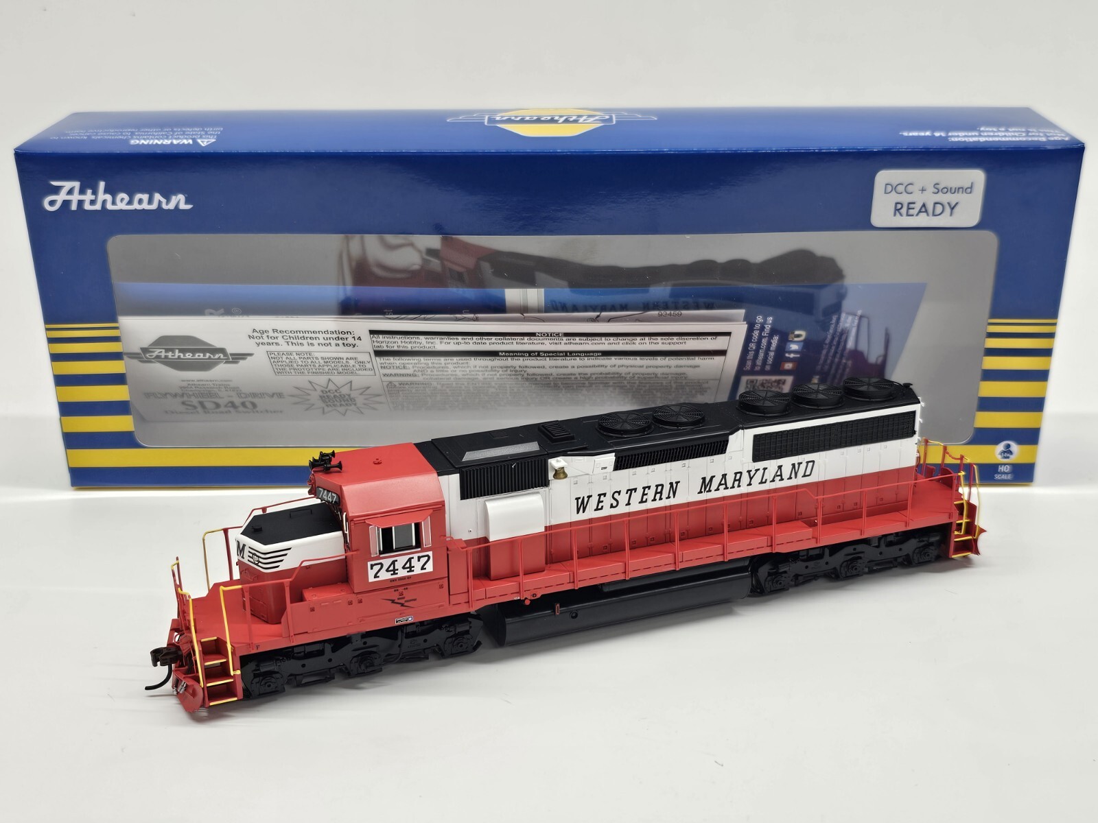 New Athearn RTR SD40 Western Maryland WM #7448 DCC Ready NO Sound ...