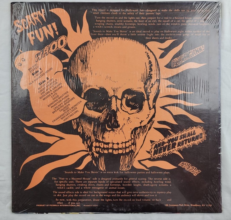 Sounds To Make You Shiver 1974 Vinyl LP Pickwick Records SPC-5101 with ...