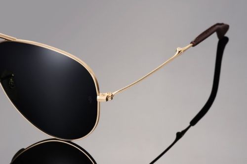 POLARIZED RAY-BAN Folding Aviator 22KT GOLD P3 Plus Sunglasses RB ...