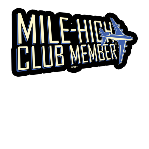 2 x Large Car Stickers mile high club member Decal Bumper Laptop Window ...