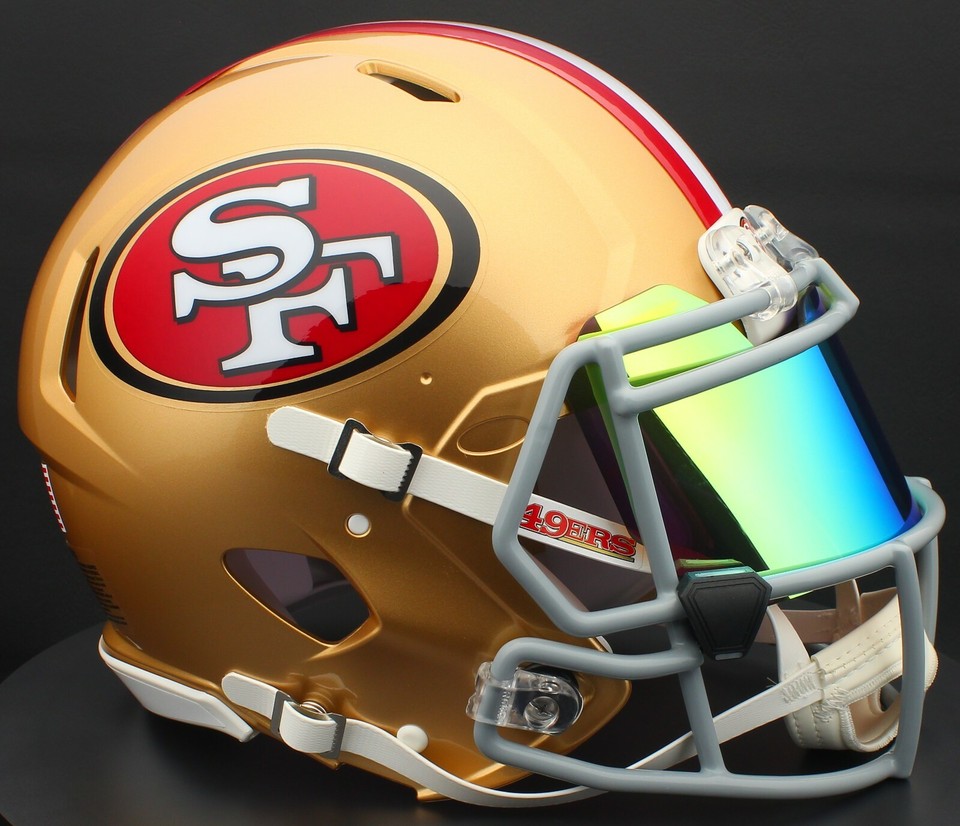 SAN FRANCISCO 49ers NFL Gameday REPLICA Football Helmet w/ Eye Shield ...