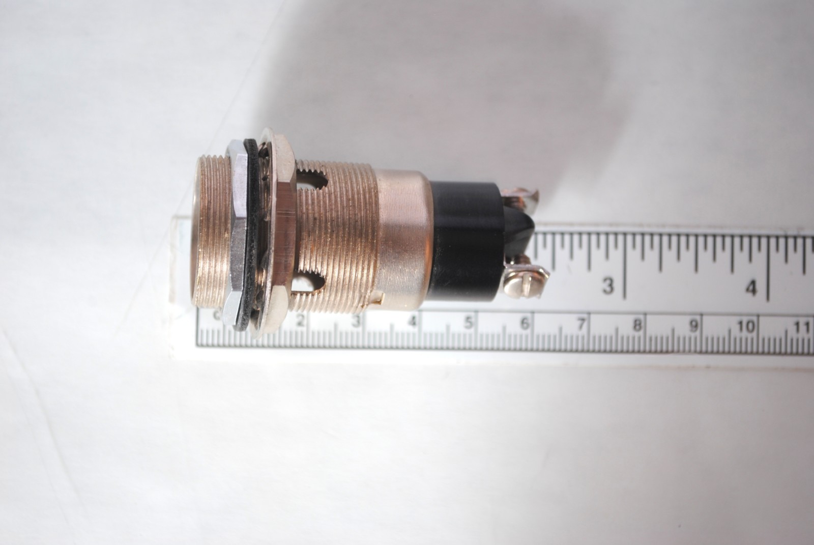 NOS Large DIALCO Panel Mount Pilot Indicator Light Lamp Tube Amp 75W ...