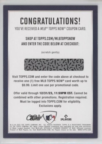2023 Topps Now Coupon Code Cards Shohei Ohtani #1 | eBay