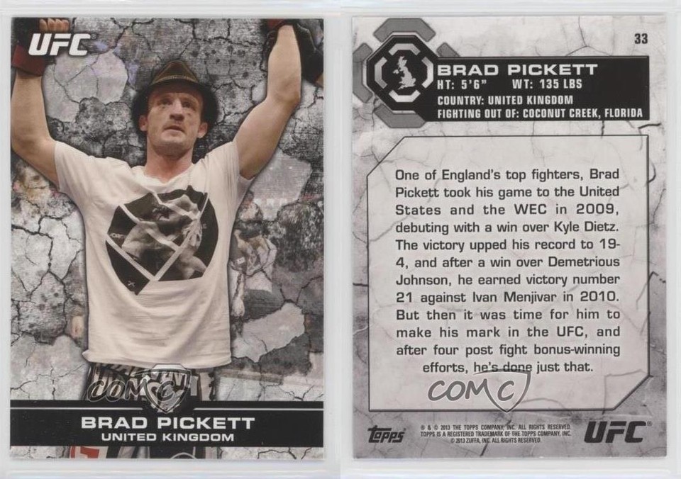 2013 Topps UFC Bloodlines Brad Pickett #33 0y59 | eBay