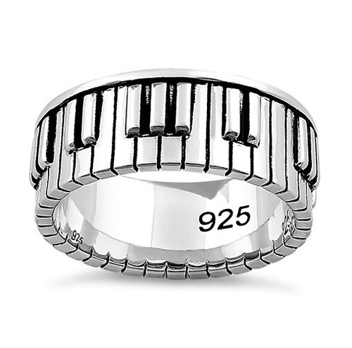 Sterling Silver 925 Piano Ring Musical Instrument Ring Music Lover ...