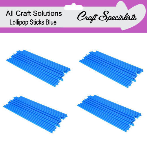BLUE - PLASTIC LOLLIPOP STICKS / CAKE POPS / SWEETS / LOLLIES / CRAFTS ...