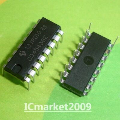 50 PCS CD4543BE DIP-16 CD4543 MOS BCD-to-Seven-Segment Latch/Decoder ...