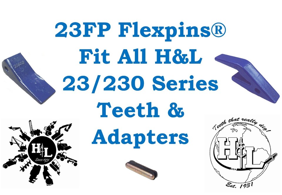 23FP Flexpin® Original H&L Flex Pin for 23 230 Bucket Teeth T23P D39094 ...