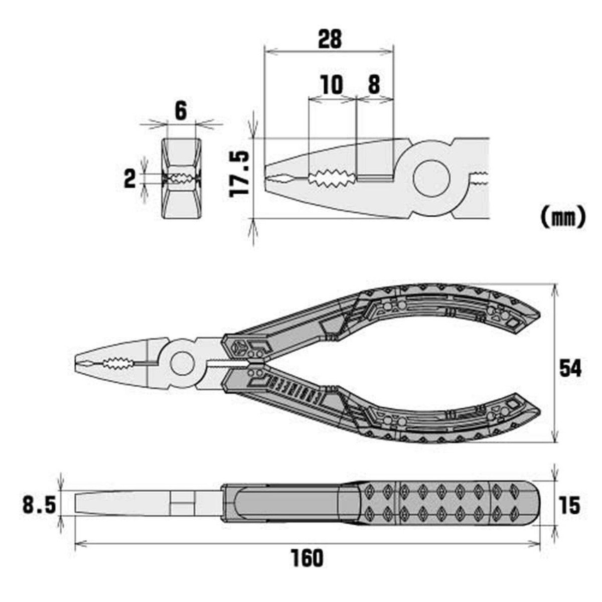 Combination Pliers Drawing