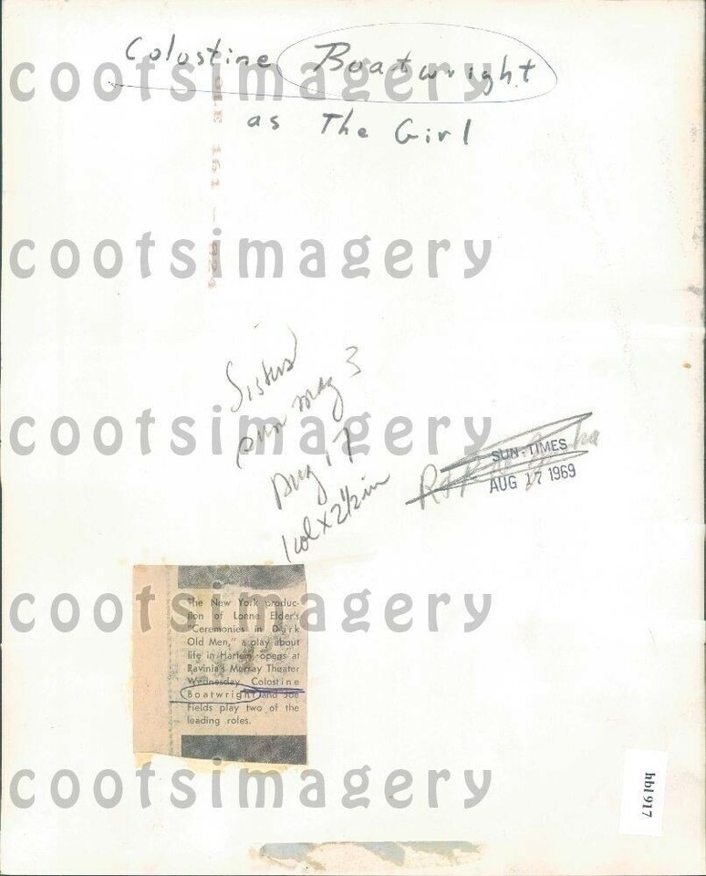 1969 Wire Photo Actress Colostine Boatwright | eBay