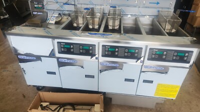 PITCO SSH55 BATTERY OF FRYERS WITH DUMP STATION AND FILTER SYSTEM ...