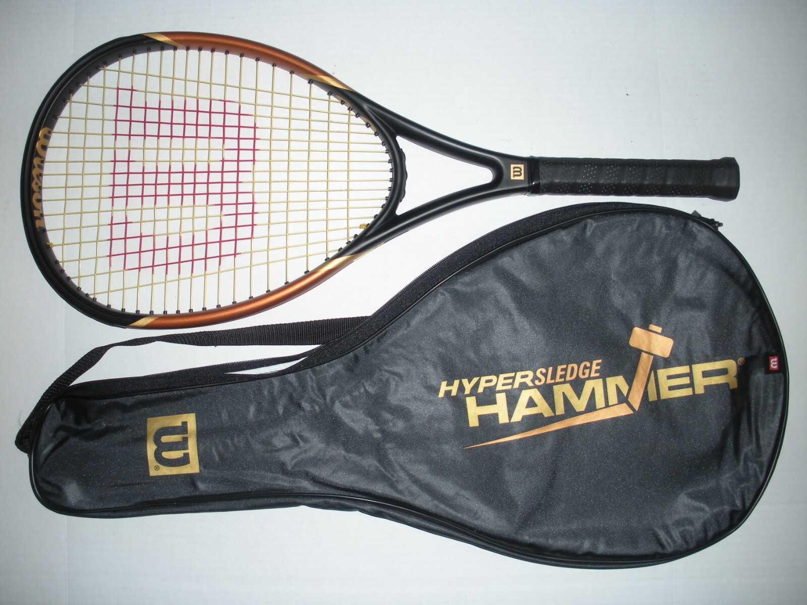 WILSON SLEDGE HYPER HAMMER 2.0 OS 115 TENNIS RACQUET 4 3/8 (NEW STRINGS ...