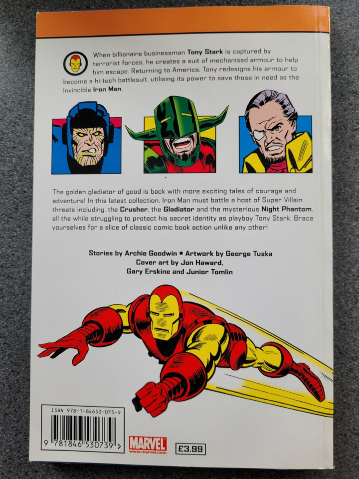 MARVEL The Invincible Iron Man Unmasked Paperback Graphic Novel Pocket ...