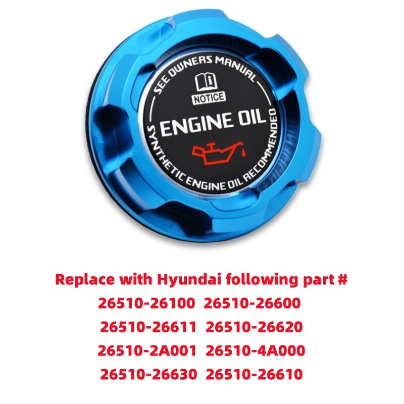 Aluminum ENGINE Oil Cap & Radiator cap For Hyundai i10 i20 i30 ix20 ...