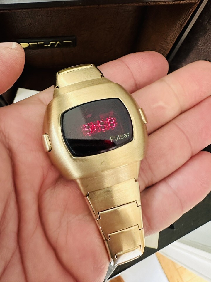 Rare Vintage Pulsar P3 Time Computer Watch Solid 14k Gold ~ Box ...
